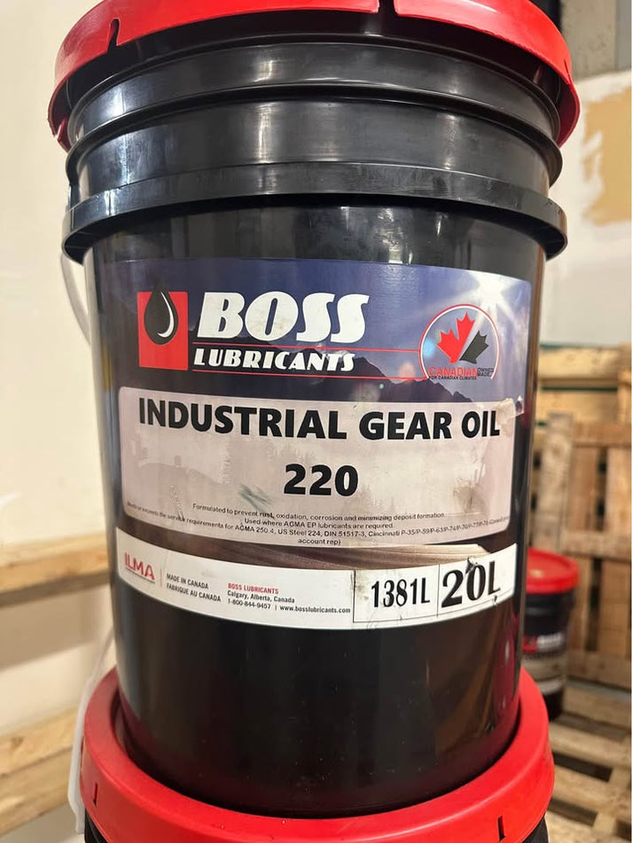 Industrial Gear Oil 220 - Boss Lubricants (20L) – Cowboy Tools